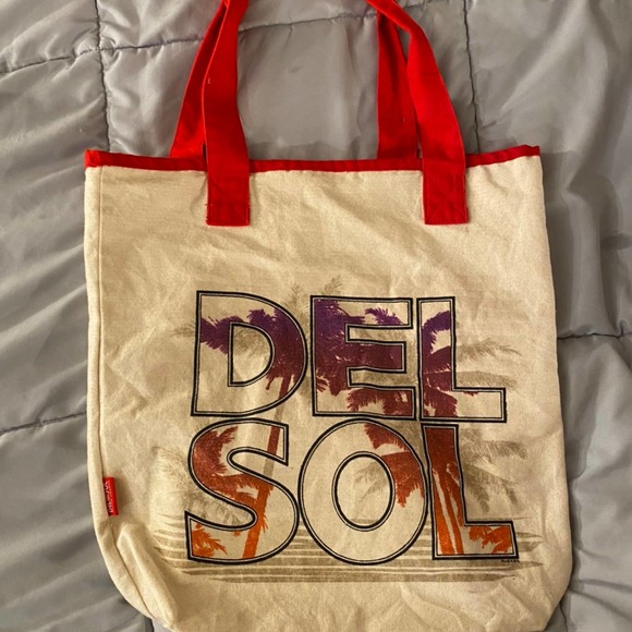 del sol | Bags | Del Sol Canvas Tote Bag | Poshmark